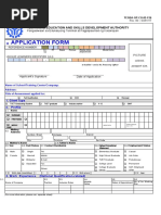 TESDA Application Form for Assessment | PDF