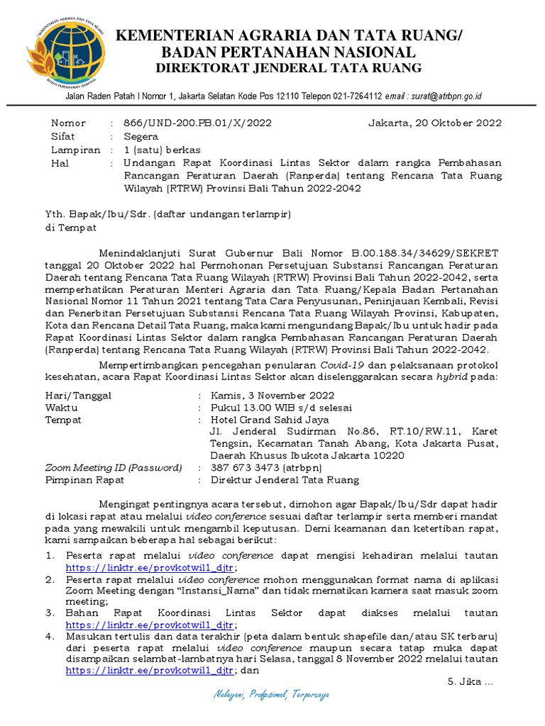 866-UND Rakorlinsek Dalam Pembahasan Ranperda Tentang RTRW Provinsi ... 866-UND Rakorlinsek Dalam Pembahasan Ranperda Tentang RTRW Provinsi ...