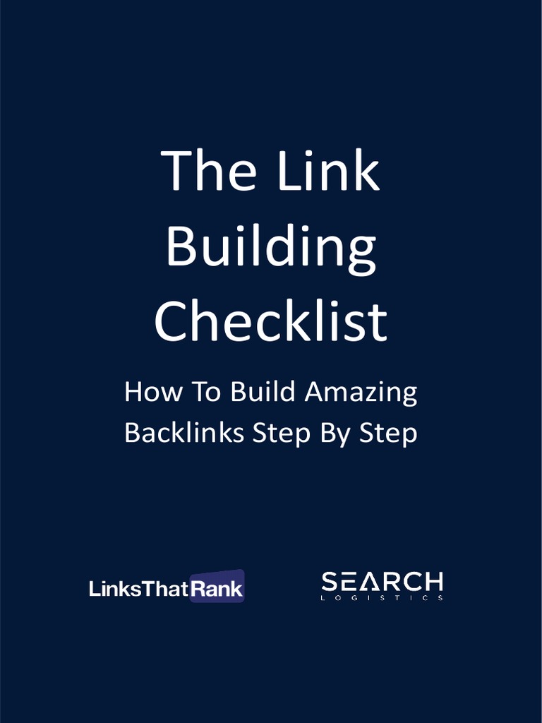 Link Building Checklist | PDF | Search Engine Optimization | Computing
