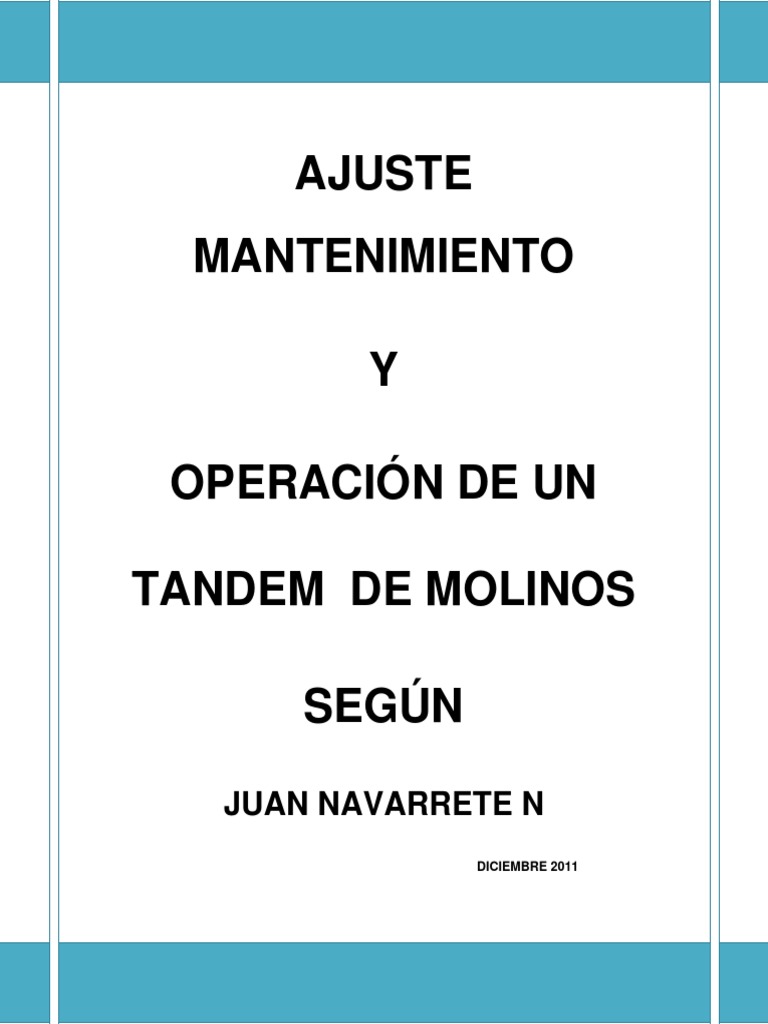1 Ajuste y Operacion de Molinos | PDF | Matemáticas