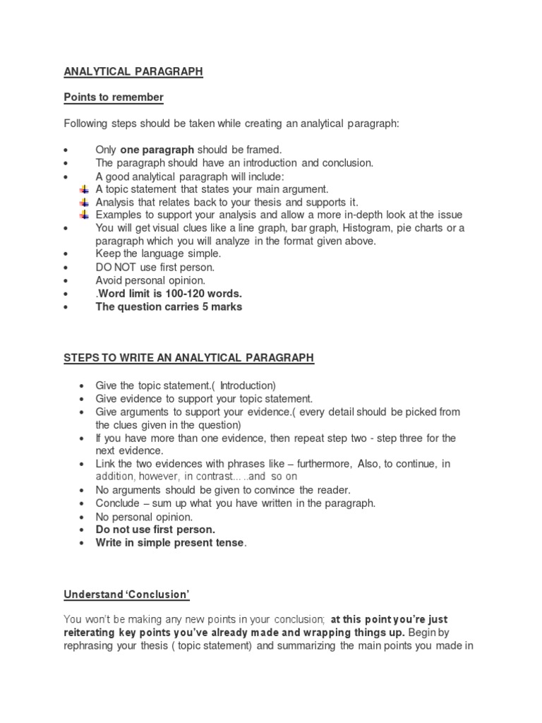 Format - Analytical para | PDF | Essays | Argument Format - Analytical para | PDF | Essays | Argument