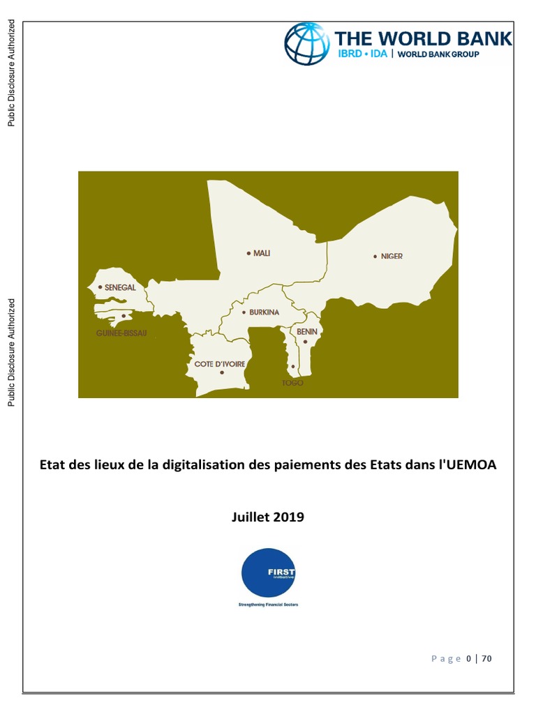 Etat Des Lieux de La Digitalisation Des Paiements Des Etats Dans lUEMOA ...