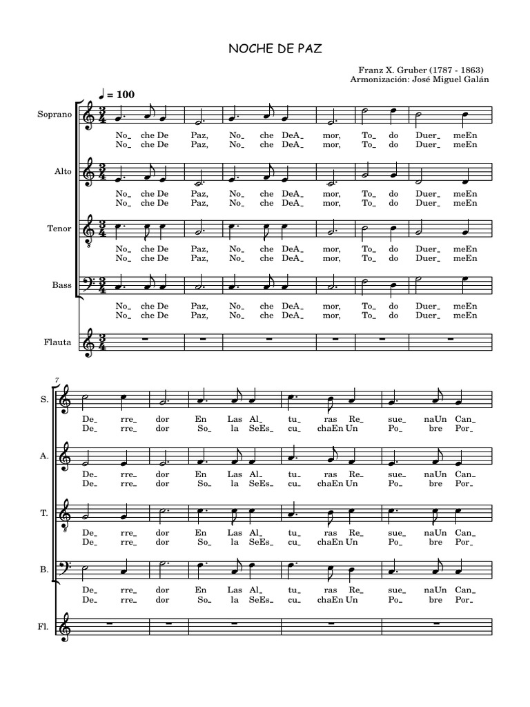 Noche de Paz | PDF | Villancicos