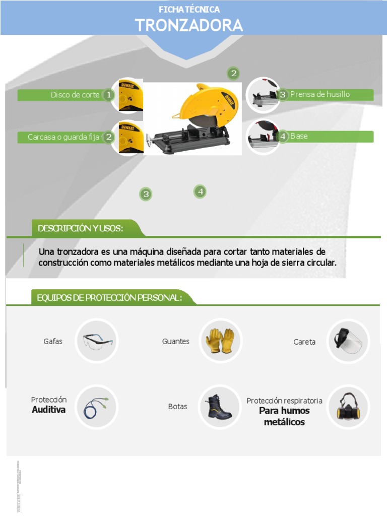 Ficha Tecnica Tronzadora | PDF | Tecnología