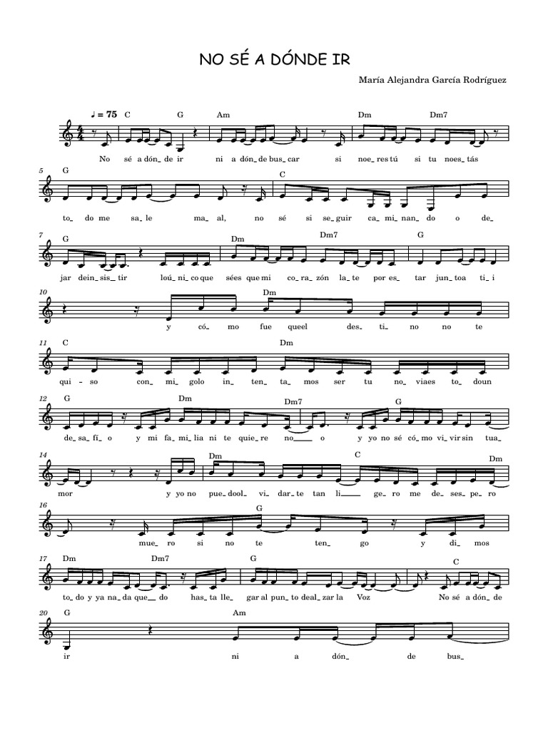 NO SÉ A DÓNDE IR | PDF
