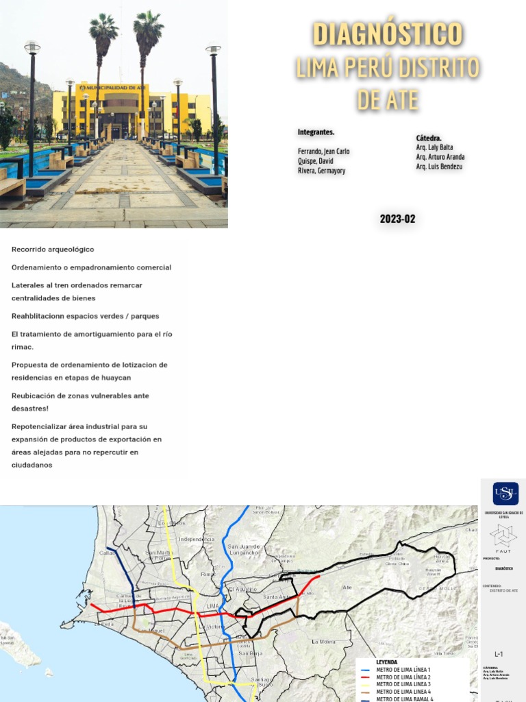 Mapa y Diagnóstico del Distrito de Ate | PDF | Ciencias de la Tierra ...