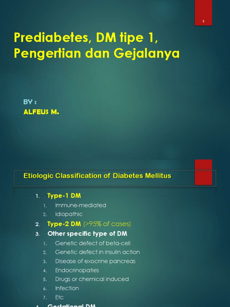 Prediabetes dan DM Tipe 1: Gejala dan Diagnosis | PDF