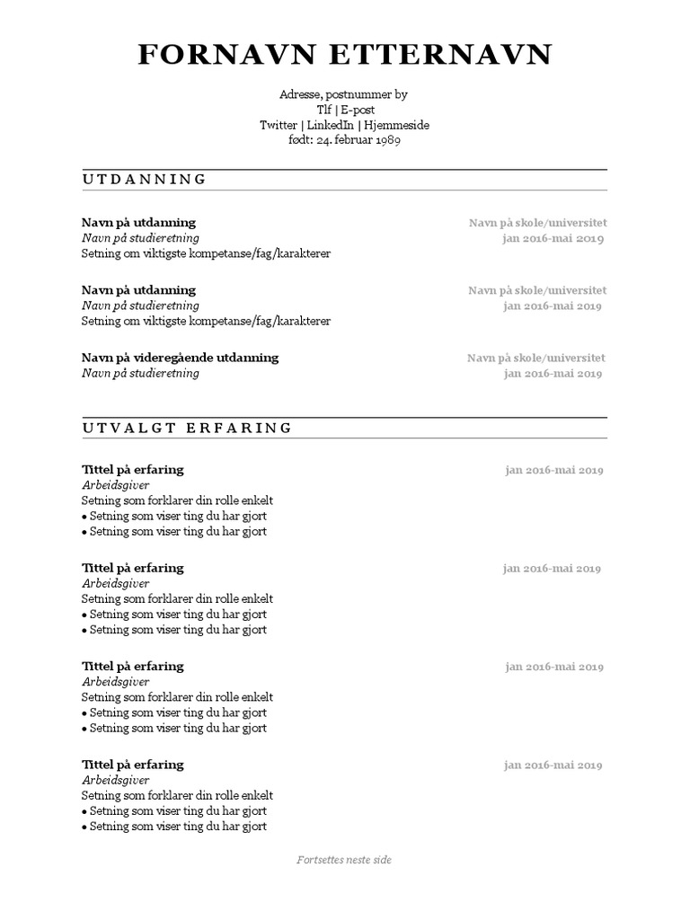 CV Nerdens CV Mal 2 Gratis | PDF