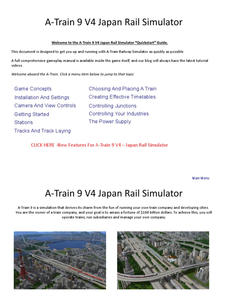 A-Train 9 V4 Quickstart Guide | PDF | Train Station | Train A-Train 9 V4 Quickstart Guide | PDF | Train Station | Train