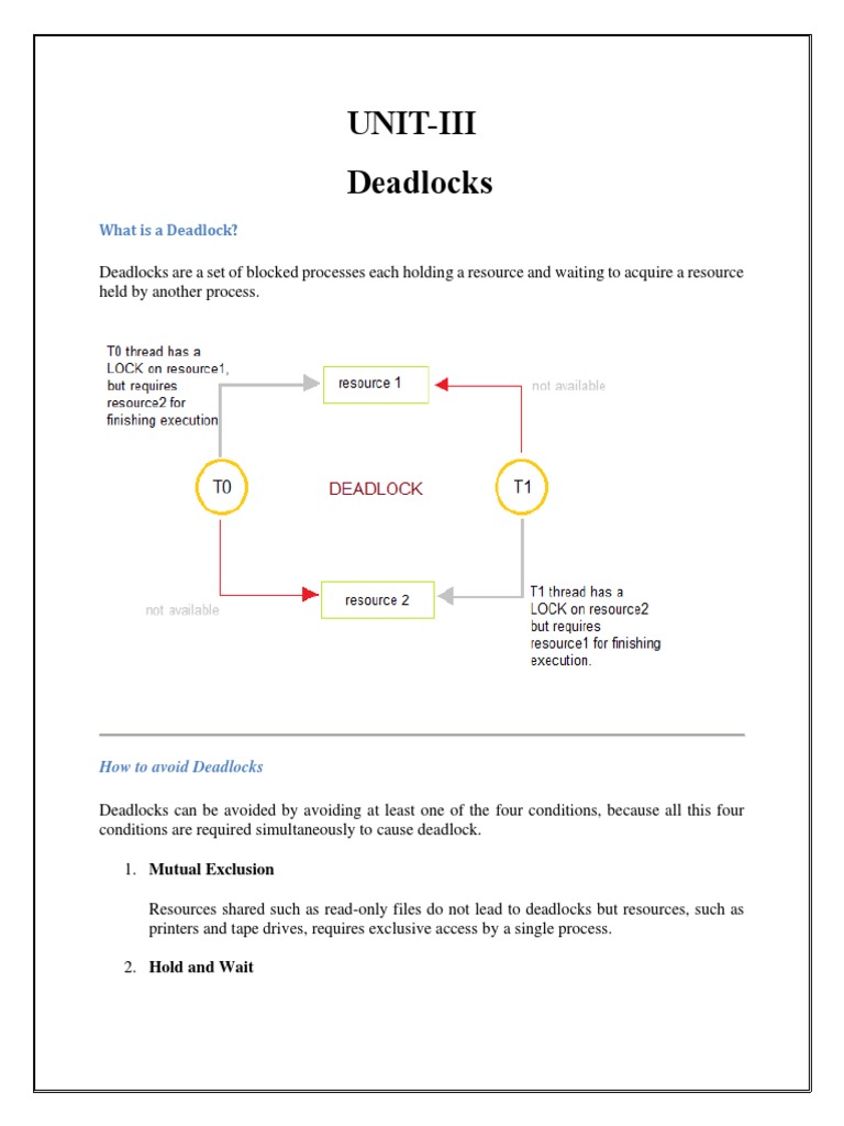 Deadlocks OS III | PDF | Process (Computing) | Computer Science Deadlocks OS III | PDF | Process (Computing) | Computer Science