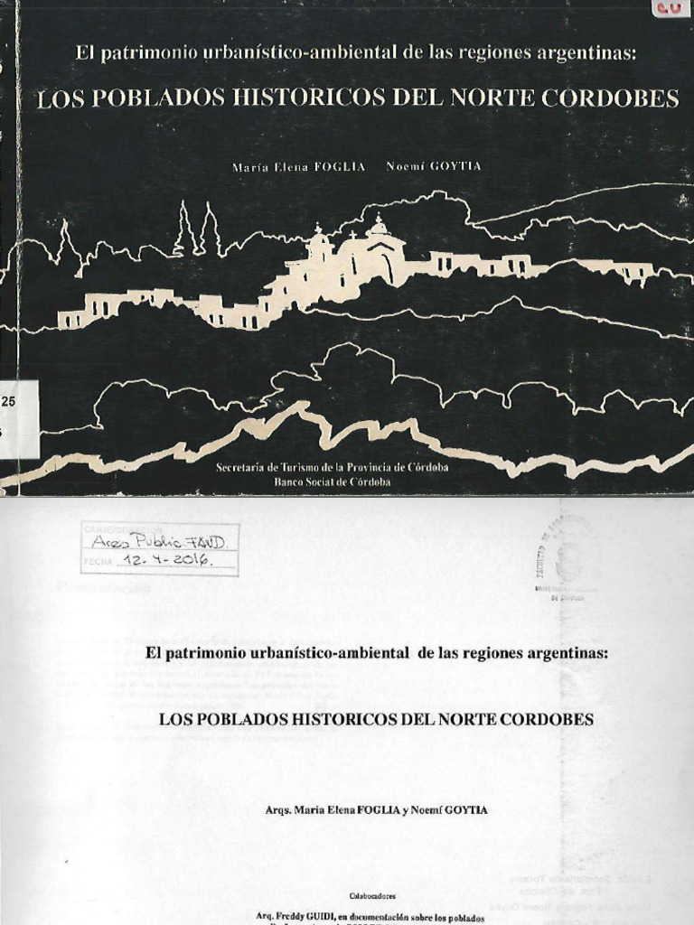 FOGLIA, María Elena + GOYTIA, Noemí (1989) - Los poblados históricos ...