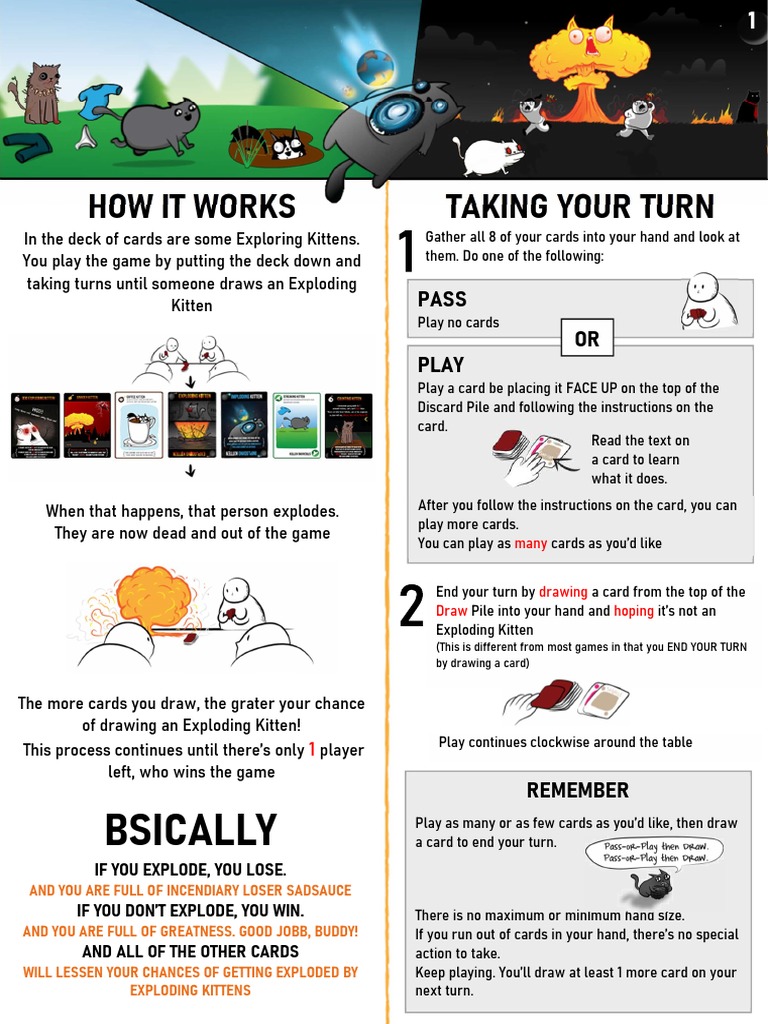 The Exploding Manual - With Unofficial Expansions | PDF | Playing Cards ...