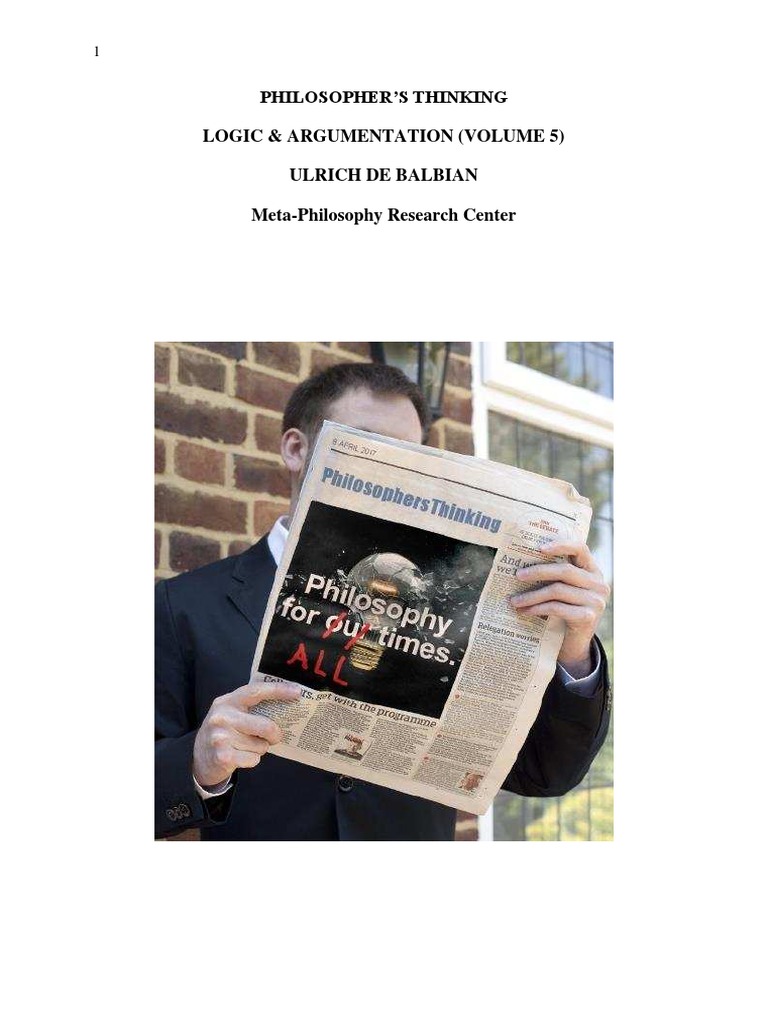 PHILOSOPHERS THINKING LOGIC and ARGUMENT | Download Free PDF ...