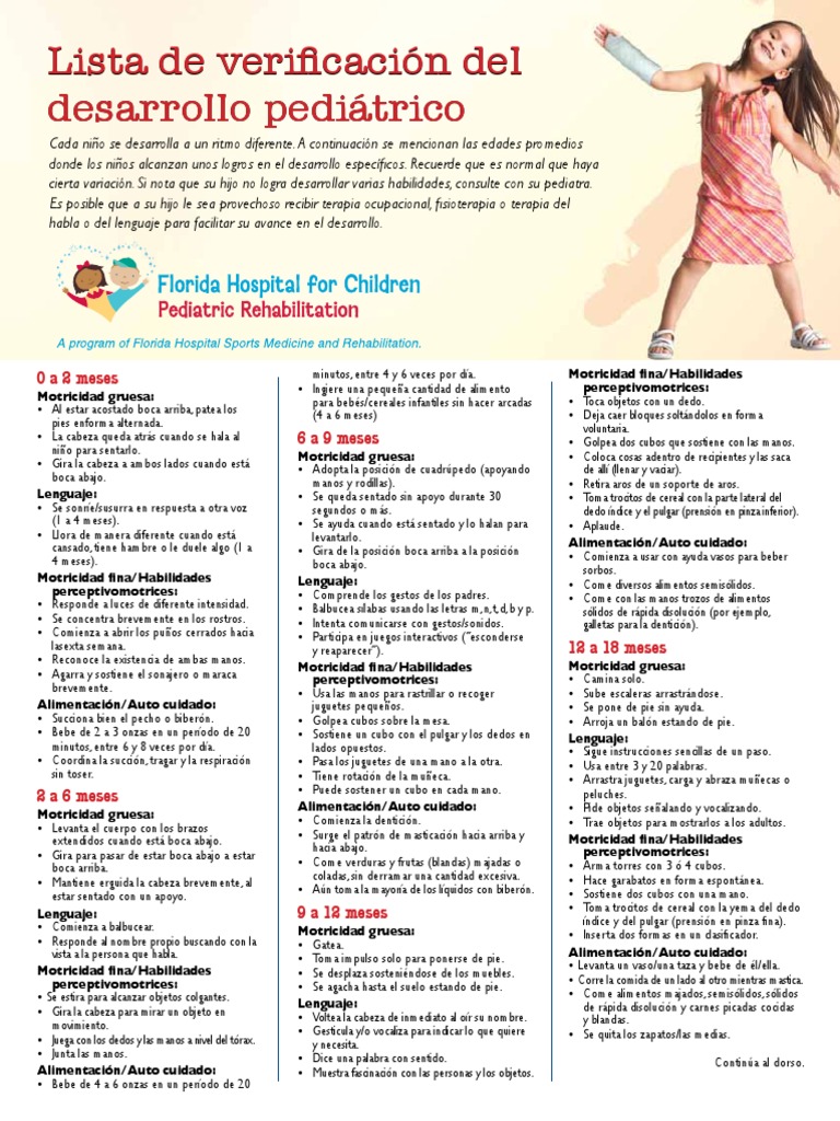 SMR-12-7300 Development Checklist - Spanish Final | PDF