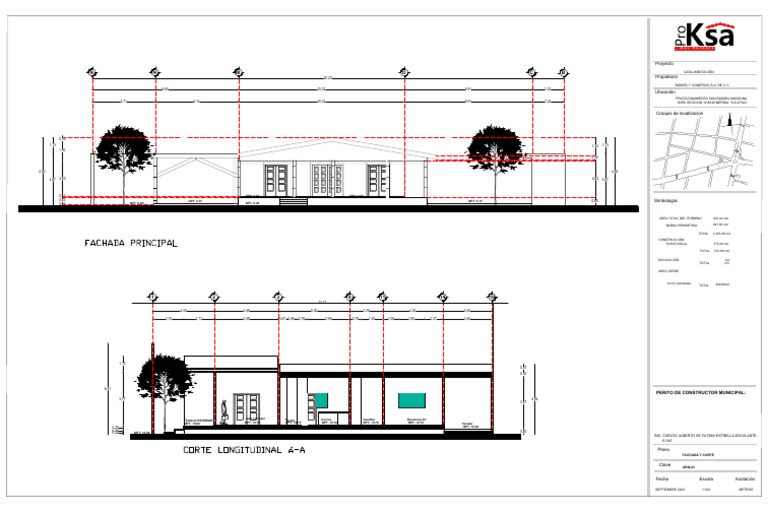 Arq-03 Fachada y Corte | PDF