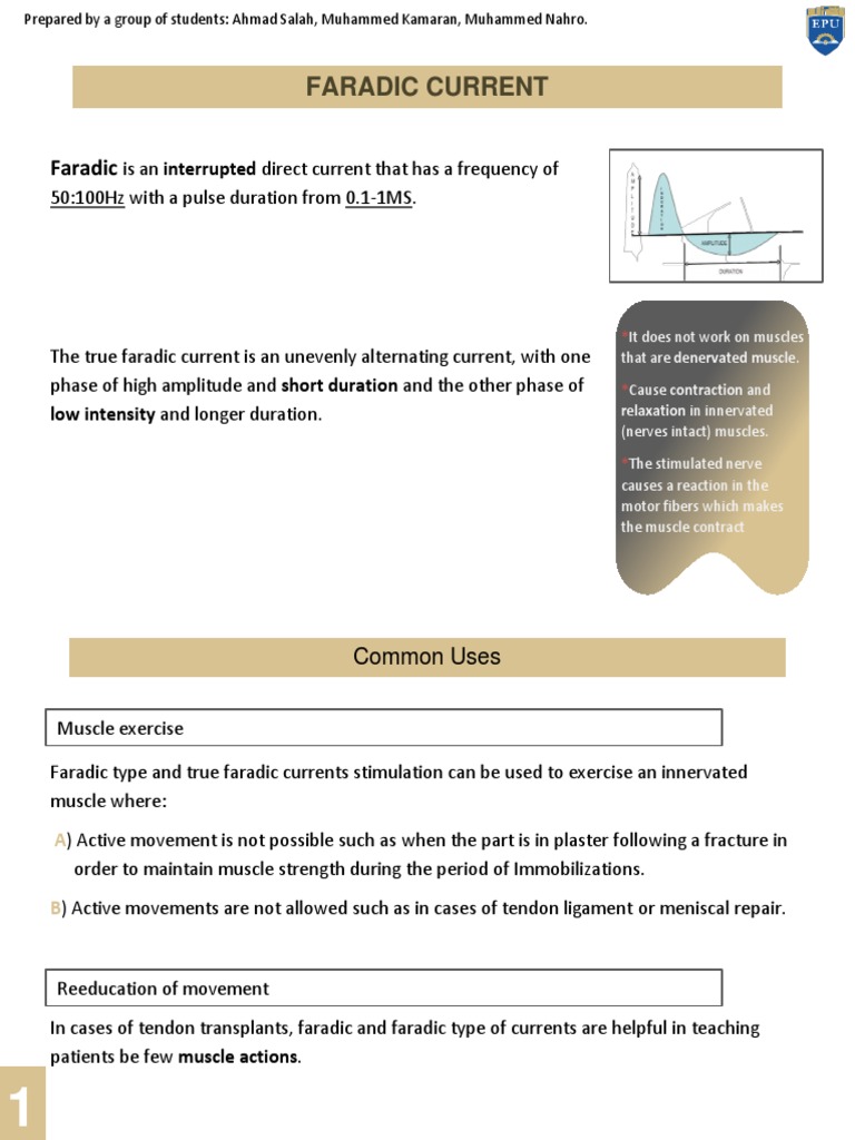 True Faradic Current | PDF | Skeletal Muscle | Nerve