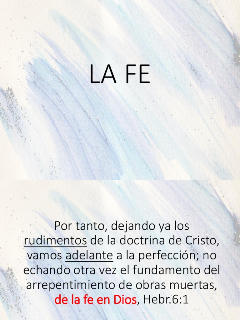Características de la Fe Cristiana | PDF | Relaciones personales ...