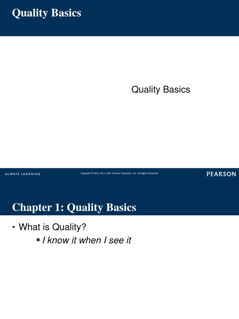 Quality Basics 1 | Download Free PDF | Quality Management | Economies