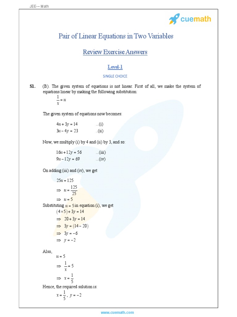System of Equation | PDF | Equations | Elementary Mathematics