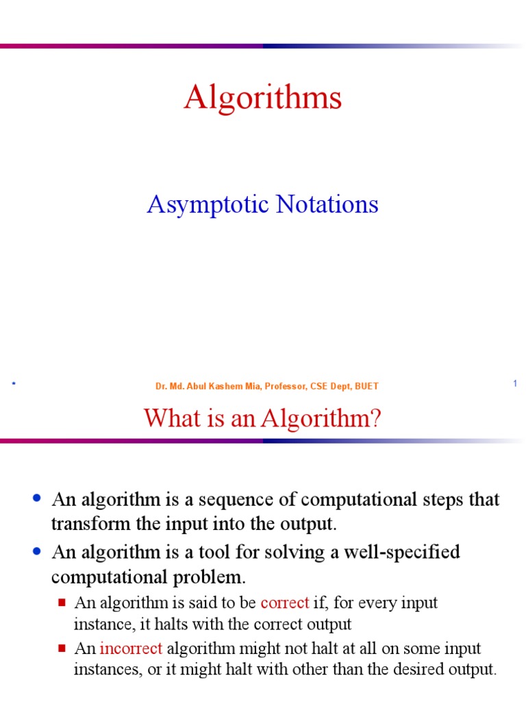 03 Asymptotic Notation | PDF | Time Complexity | Algorithms