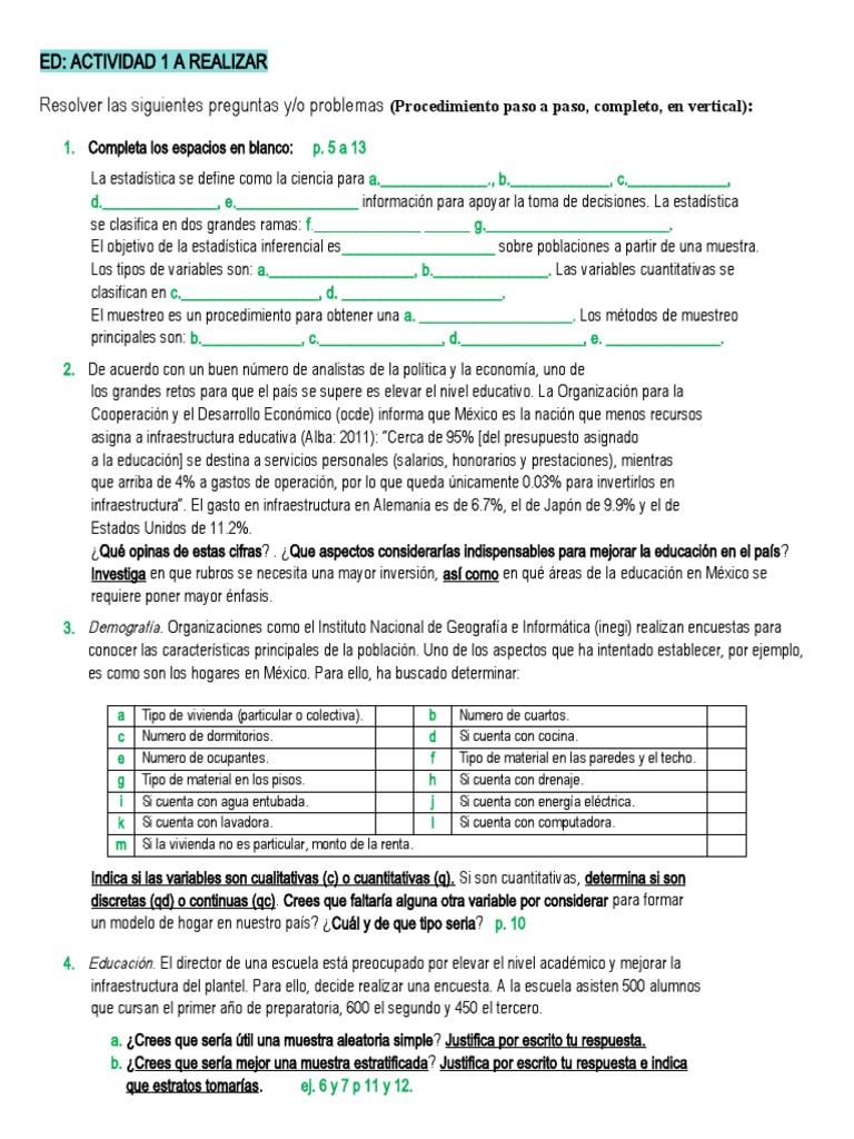Ed Actividad 1 A Realizar | PDF | Diferencia
