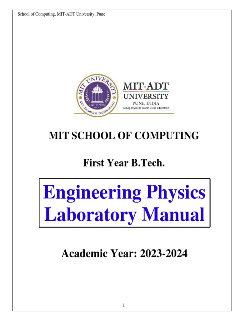FY B.Tech Lab Manual | PDF | Spectroscopy | Diffraction
