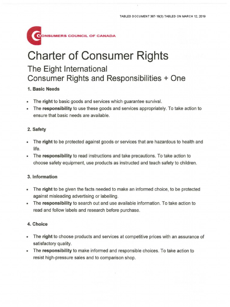 Consumer Rights and Responsibilities | PDF | Consumer Protection | Safety