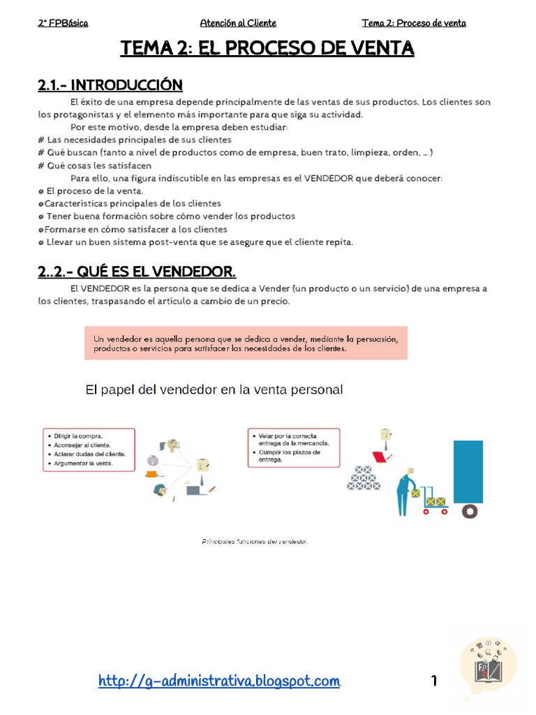 Tema 2 - El Proceso de Venta | PDF