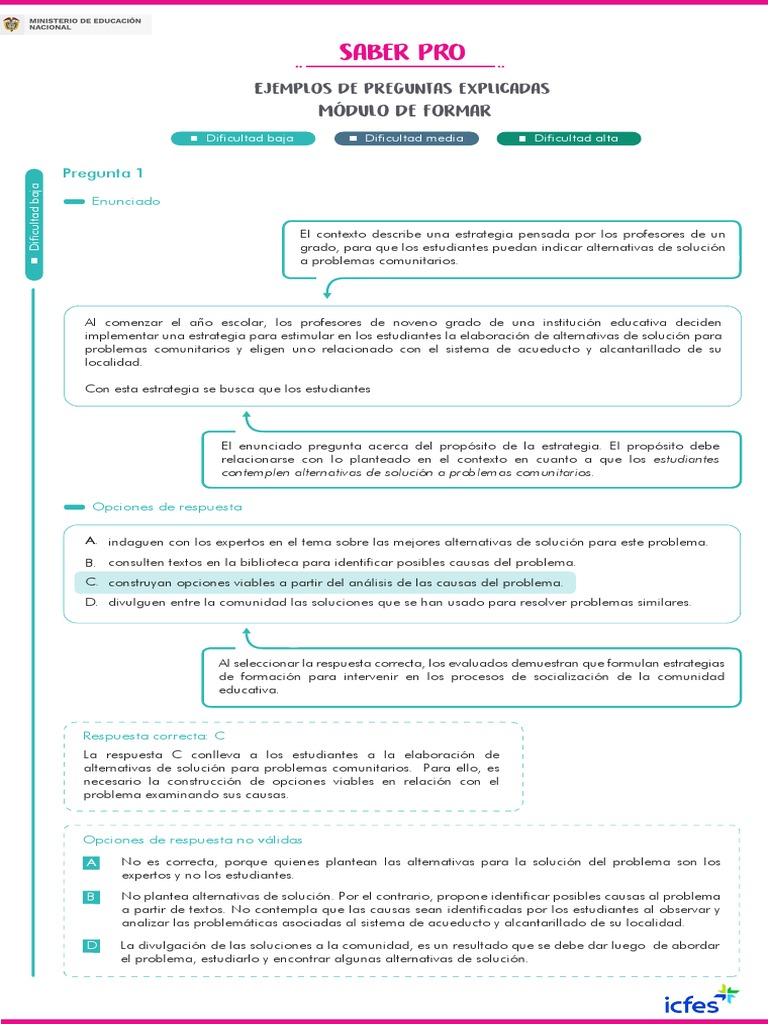 01 - FOR - Preguntas Explicadas Formar Saber Pro | PDF | Comportamiento | Holismo
