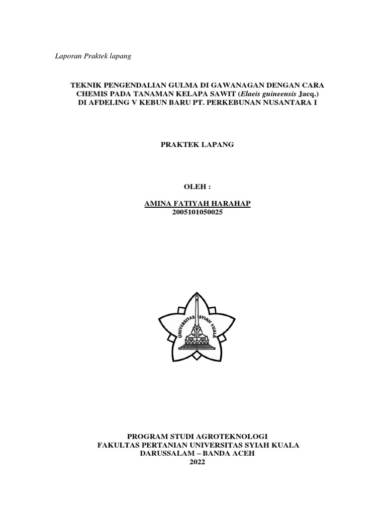 Laporan Praktek Lapang | PDF