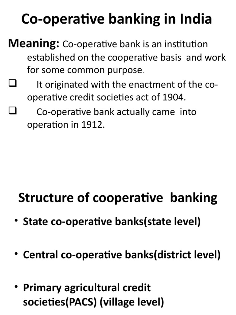 Co-Operative Banking in India | PDF | Business | Finance & Money Management
