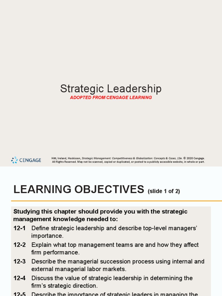 BUS410 Strategic Leadership | PDF | Strategic Management ...