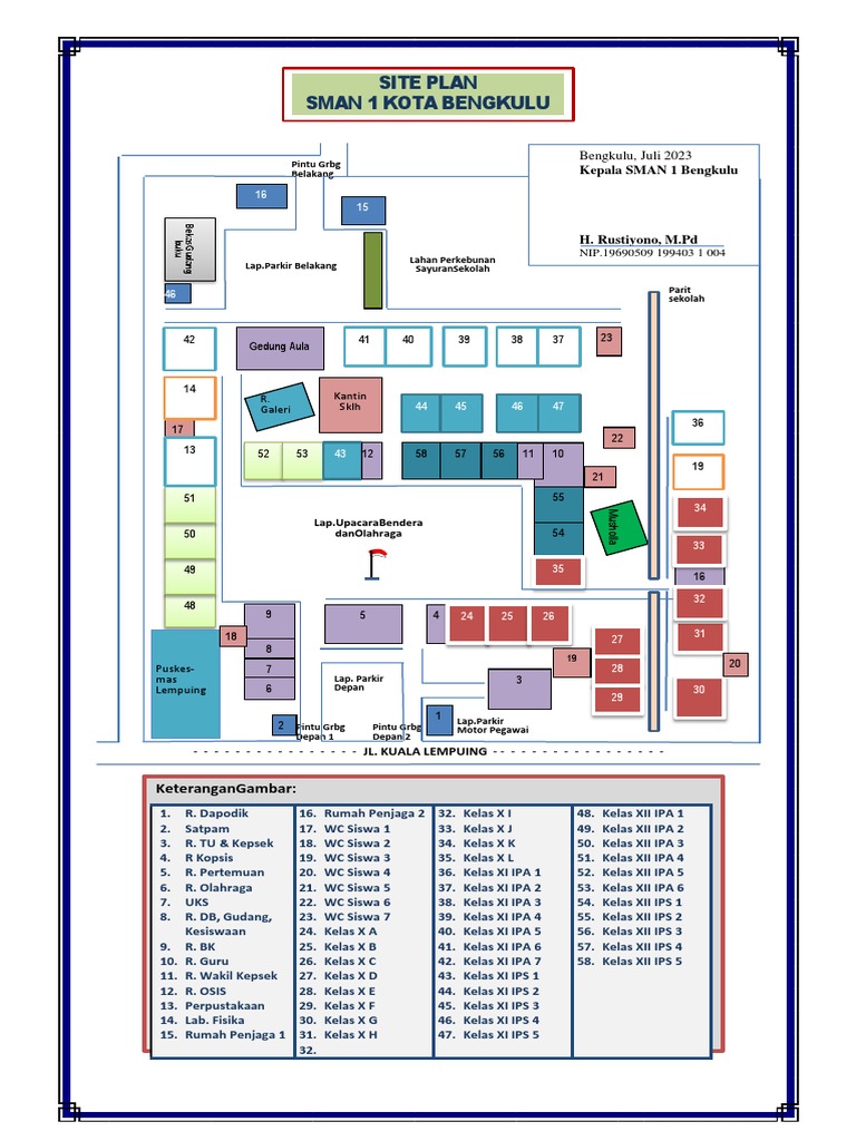 Site Plan Sman1 Kota Bengkulu 2023 - 2024 | PDF