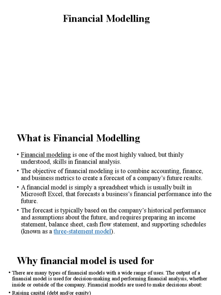 Financial Modelling | PDF | Option (Finance) | Discounted Cash Flow