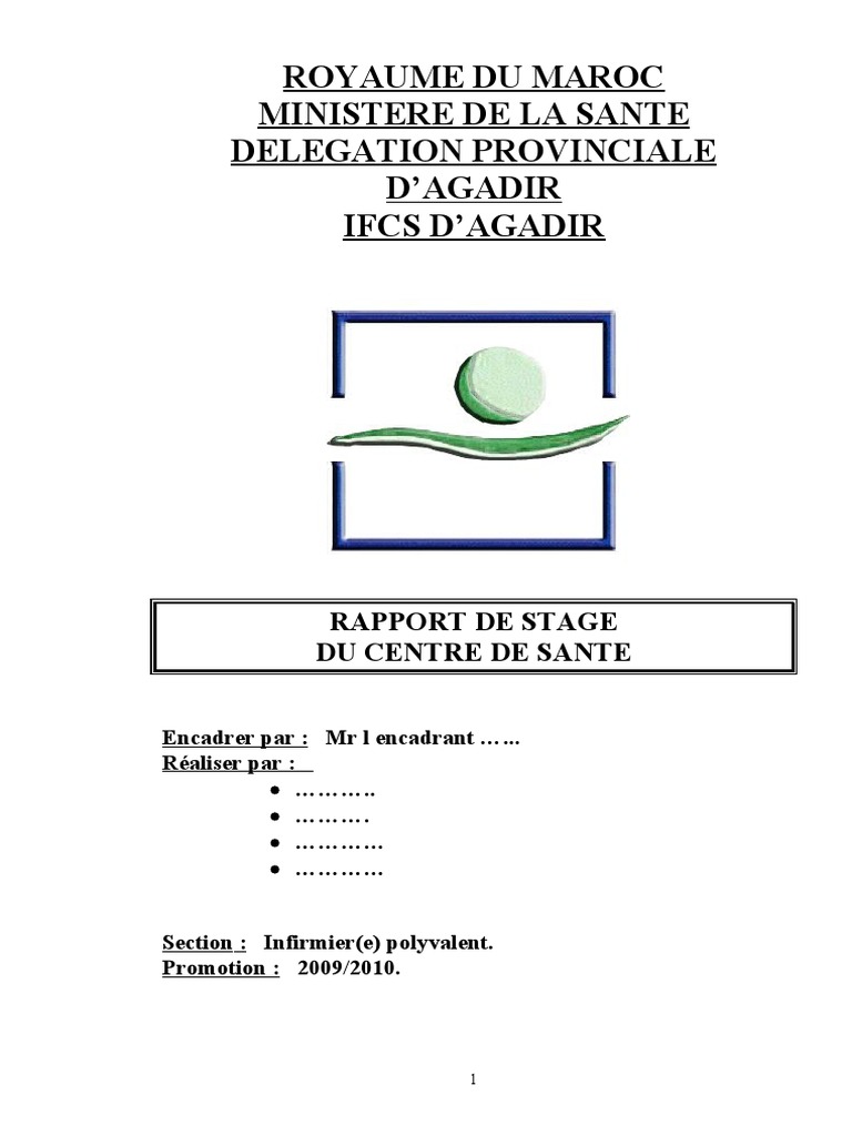 Rapport de stage infirmier polyvalent | PDF | Allaitement | Santé publique