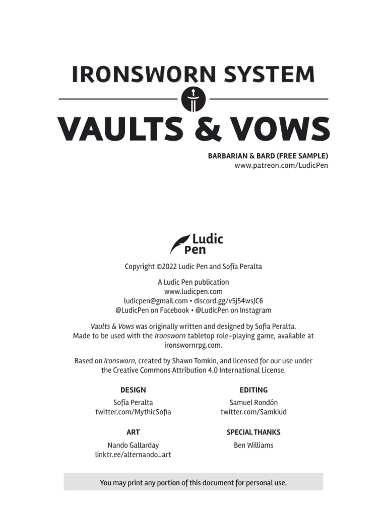 Vaults & Vows - Barbarian & Bard (Public Pack) | PDF | D20 System ...