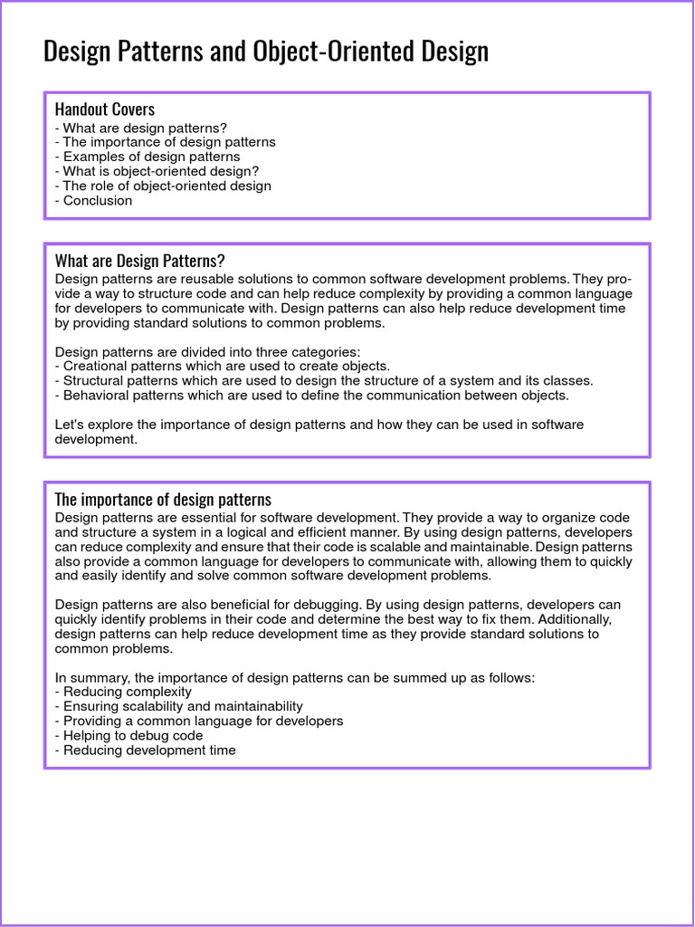 Day9 Educational Handout Pdf Object Computer Science Object Oriented Programming