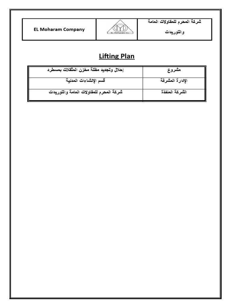Lifting Plan | PDF