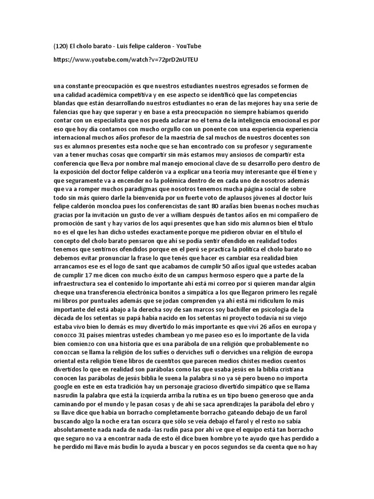 Conferencia Cholo Barato Irwin | PDF | Perú | Petróleo