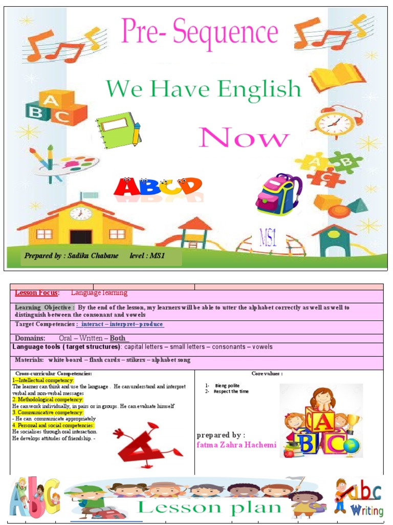 Pre-Sequence English Learning Plan | PDF | Learning | Communication