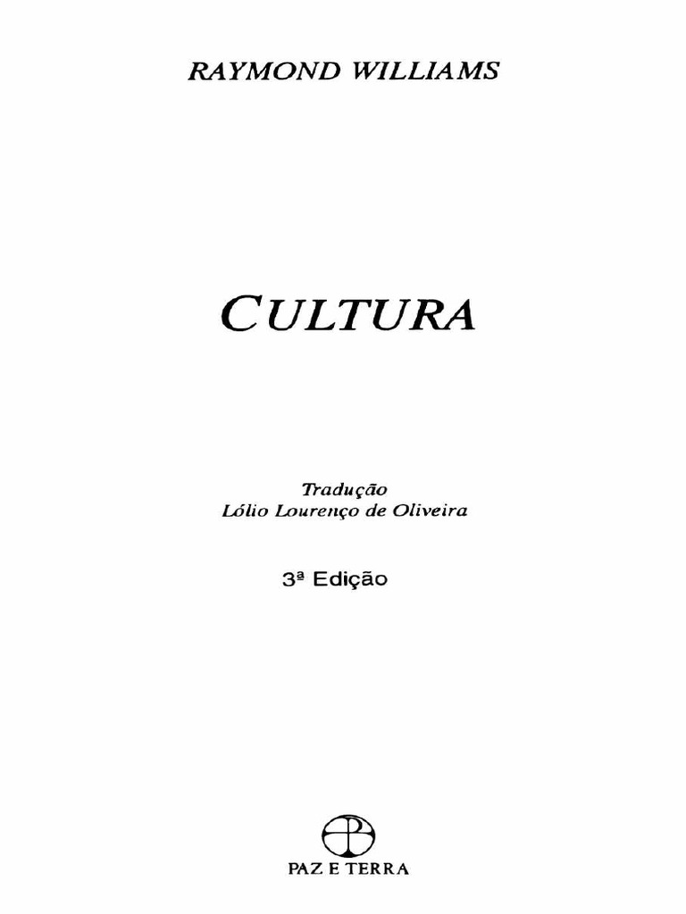 Cultura by WILLIAMS, Raymond | PDF