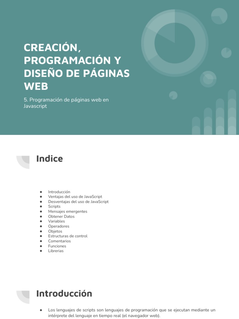 Programación de Páginas Web en Javascript | PDF | Script Java | Modelo de objeto de documento