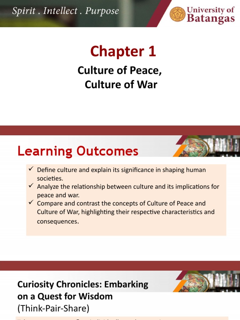 Culture of Peace vs. Culture of War | PDF | Peace