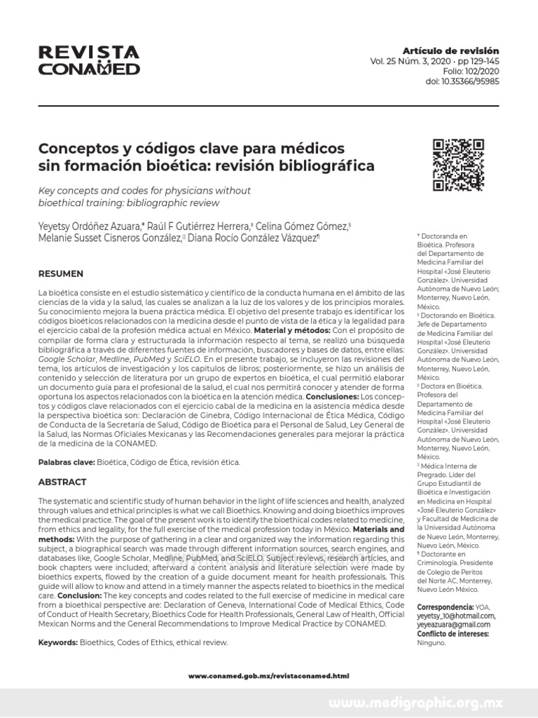Conceptos y Códigos Clave para Médicos | PDF | Bioética | Ética profesional