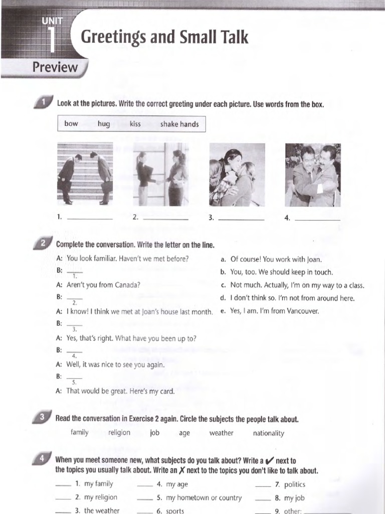 Unit 1 - Workbook | PDF