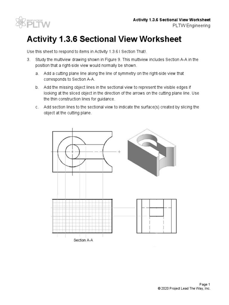 Ied 136 Sectional View Worksheet | PDF