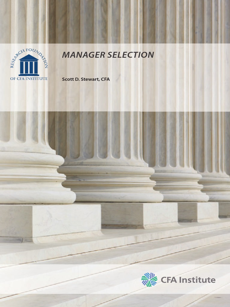 Manager Selection - CFA | PDF | Asset Allocation | Investment Management