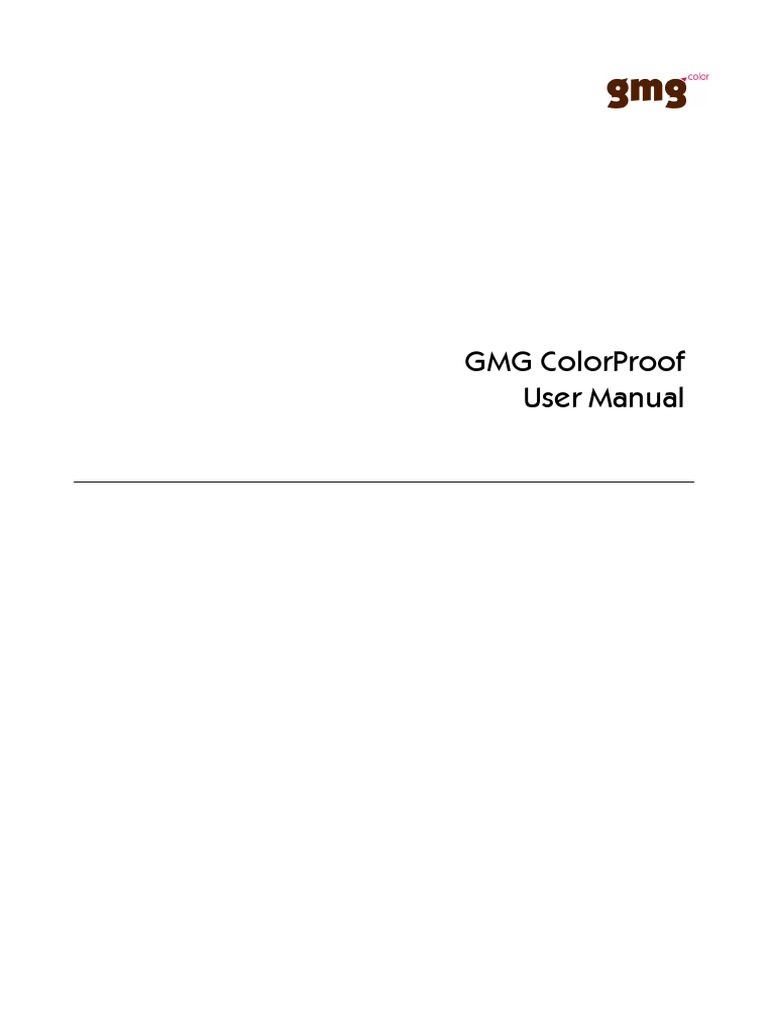 GMG-ColorProof Manual en | PDF | Printer (Computing) | Installation ...