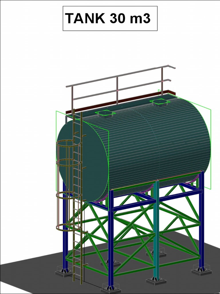 Industrial Tank Design Blueprint | PDF | Screw | Metalworking