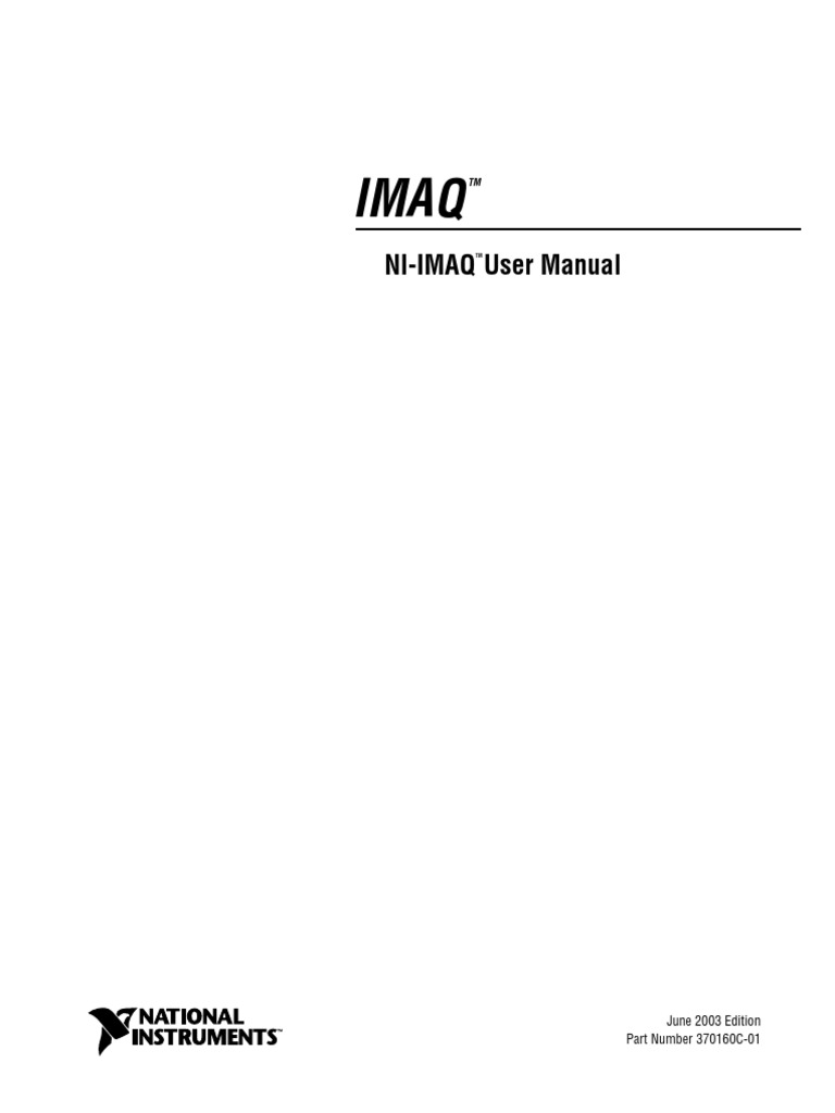 NI-IMAQ User Manual | PDF | Library (Computing) | Microsoft Windows